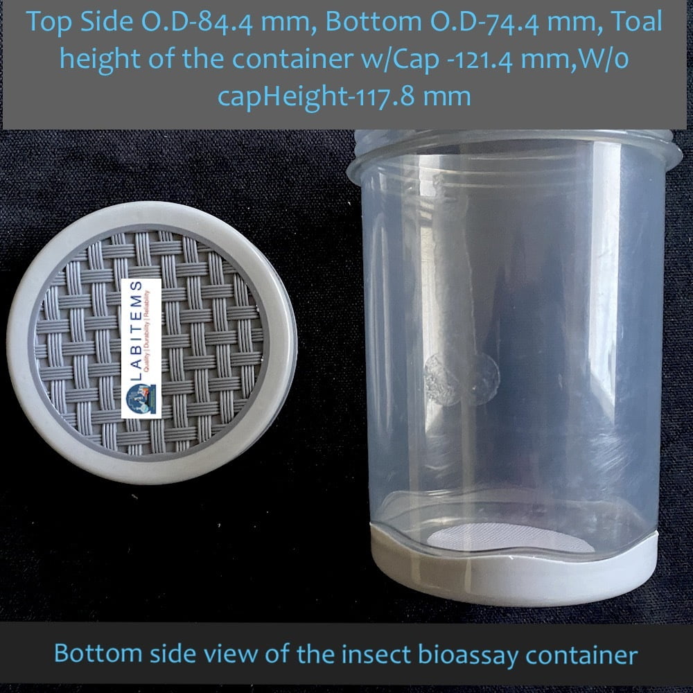 Insect bioassay and insect sample transport containers in united states