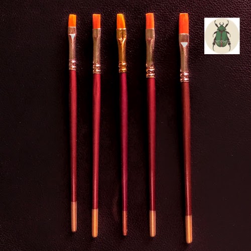 Entomological Brush Kit FLAT HEAD Type 1-5