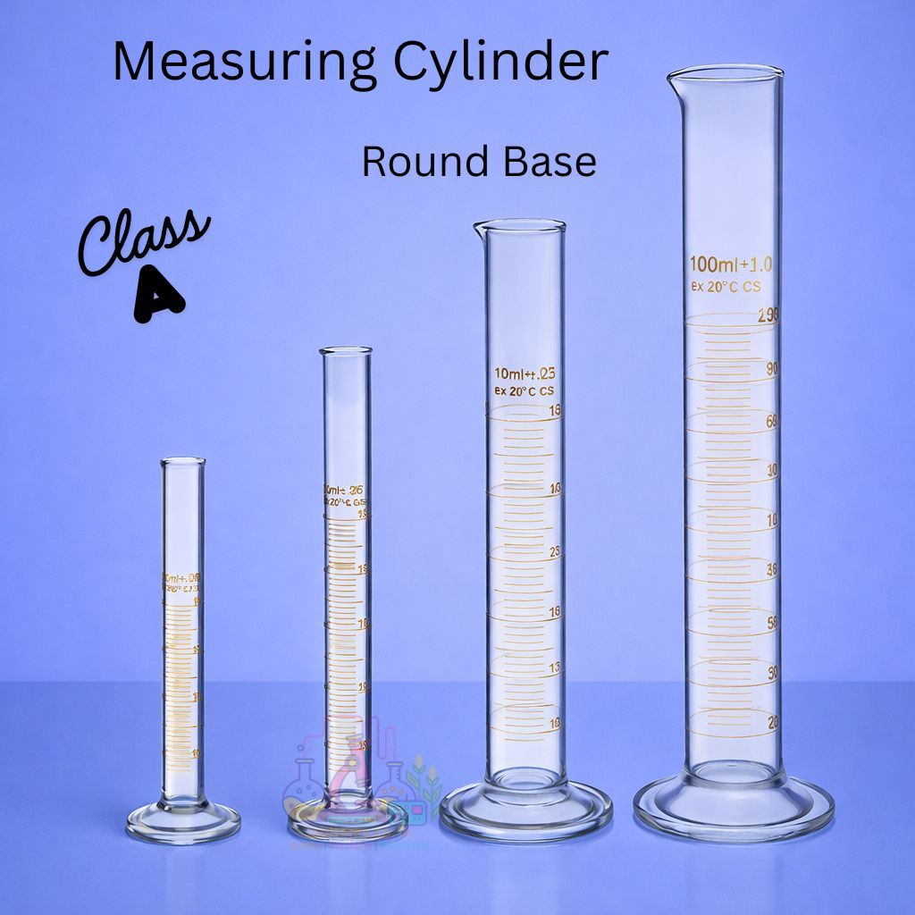 Round Base Class A Measuring Cylinders with Spout for Accurate Lab ...