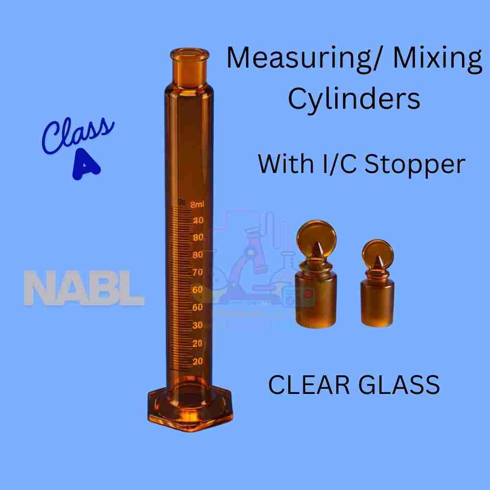 Class A Measuring & Mixing Cylinders with Interchangeable Stopper Hex ...