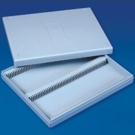 wooden based microslide storage box