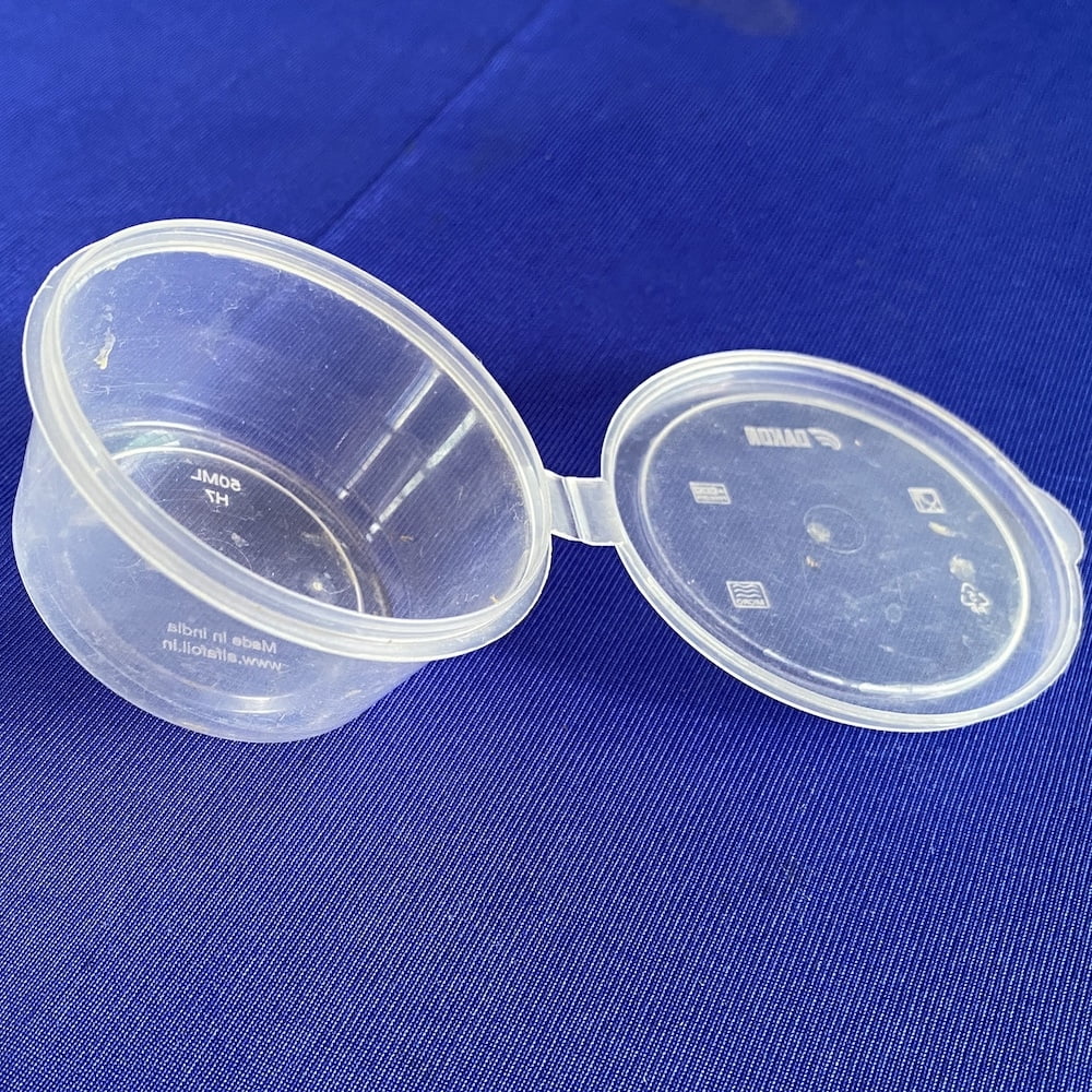 Disposable plastic cups with lids for insect bioassay pack of 10